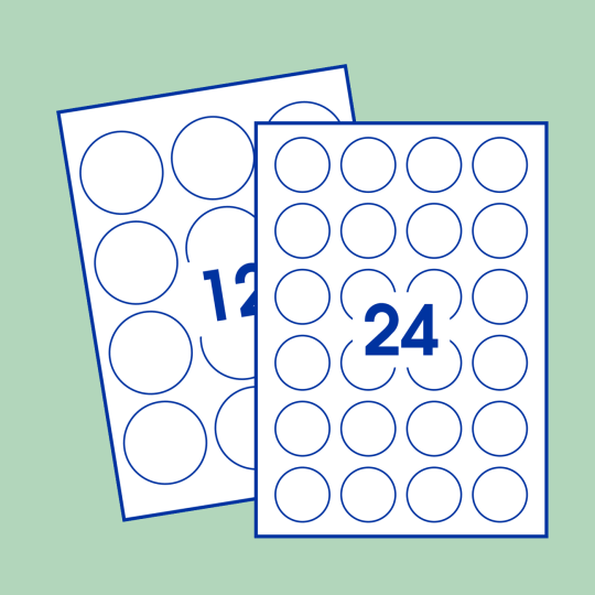 Etiquettes autocollantes à imprimer en planches A4 | Avery
