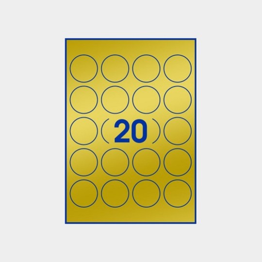 Pastilles dorées autocollantes rondes pas cher | Avery