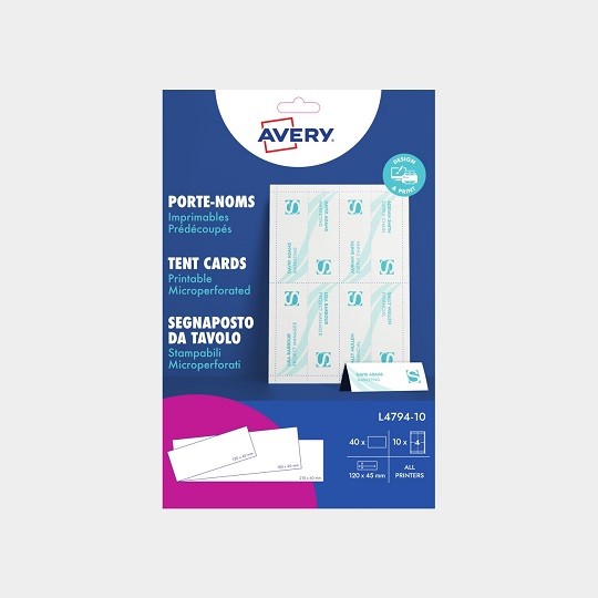 Chevalets porte-noms imprimables pour vos réunions | Avery