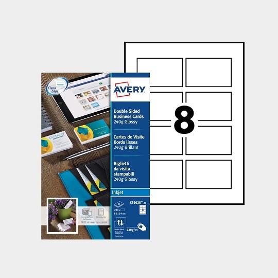 Cartes vierges personnalisables pour imprimante | Avery