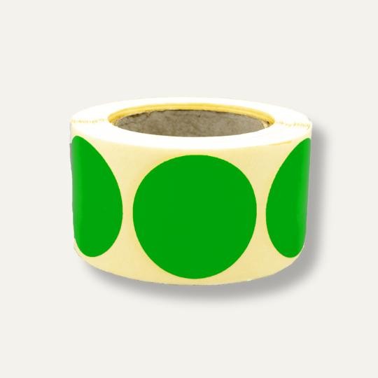 Pastilles vertes autocollantes rondes pas cher | Avery