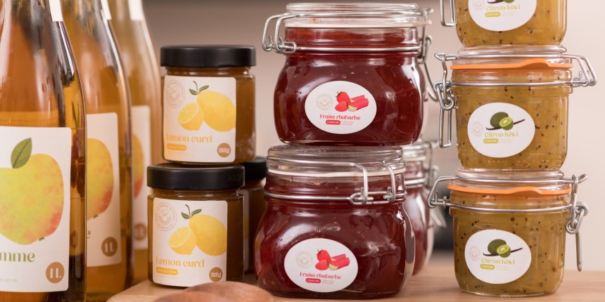 Etiquettes confitures autocollantes pré-imprimées | Avery