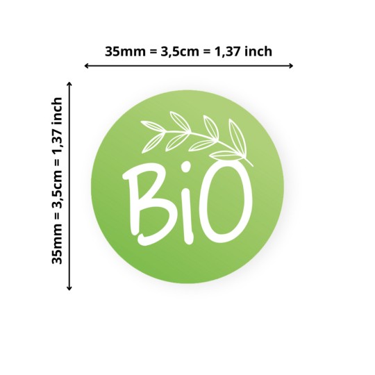 500 étiquettes Bio en rouleau | IRBIO500N | Avery