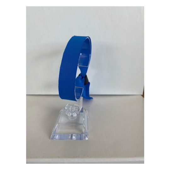100 bracelets en tissu bleu avec bague de serrage en plastique ...